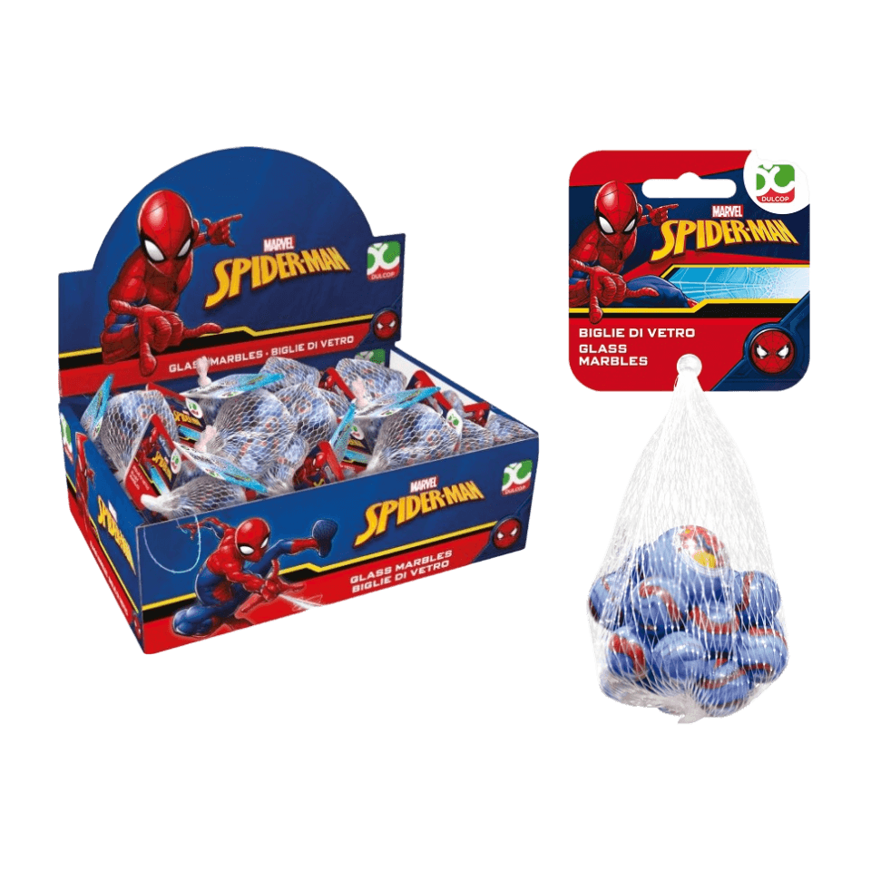 SPIDERMAN GLASS MARBLES | Delisemi